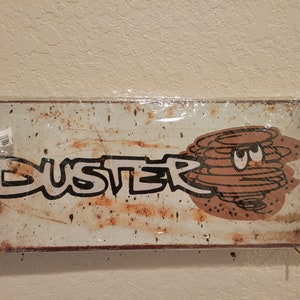 Vintage Classic Tin Duster Sign - Etsy