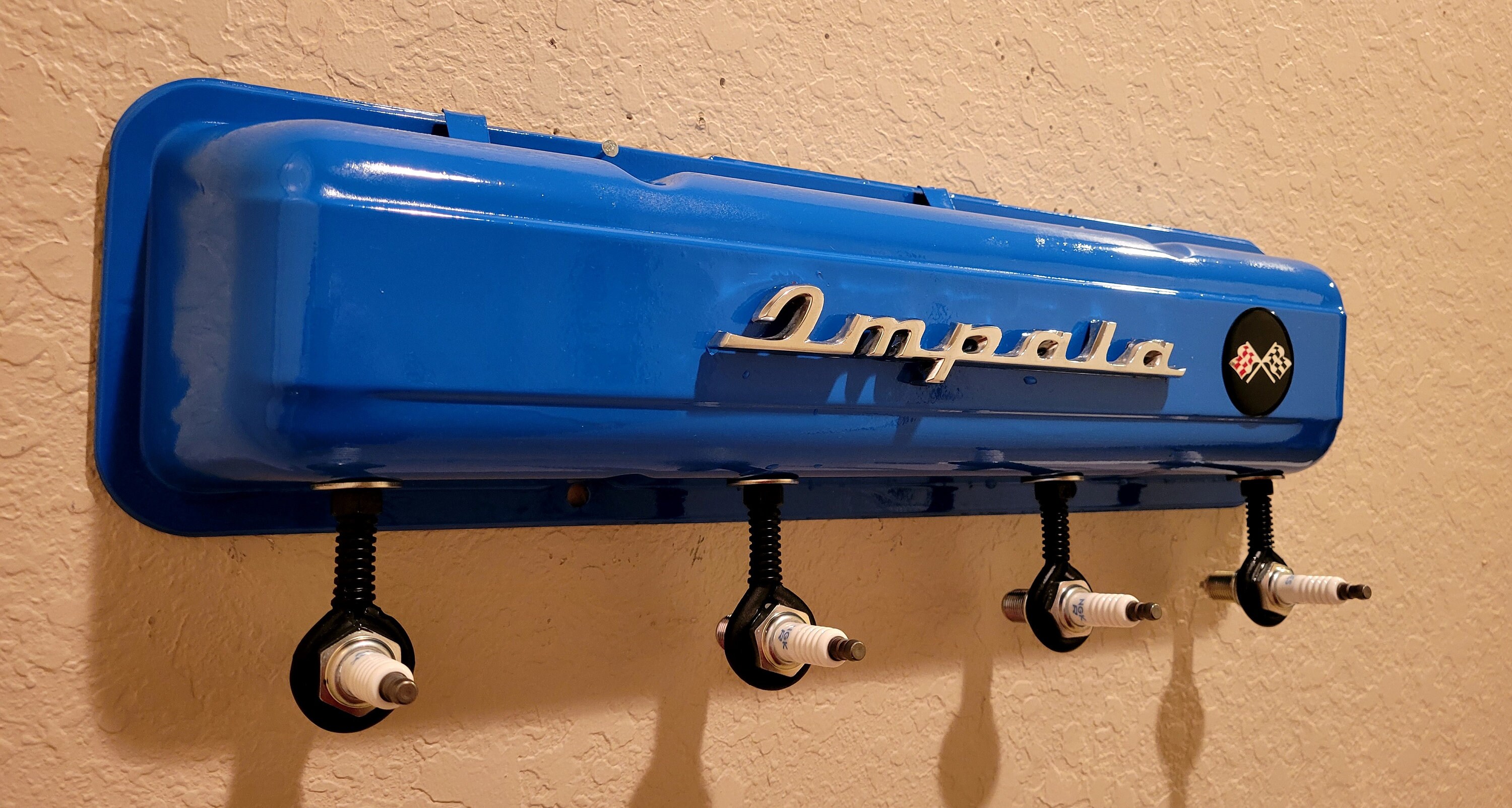 Old School Impala Chevrolet Script Valve Cover Rack Man Cave - Etsy