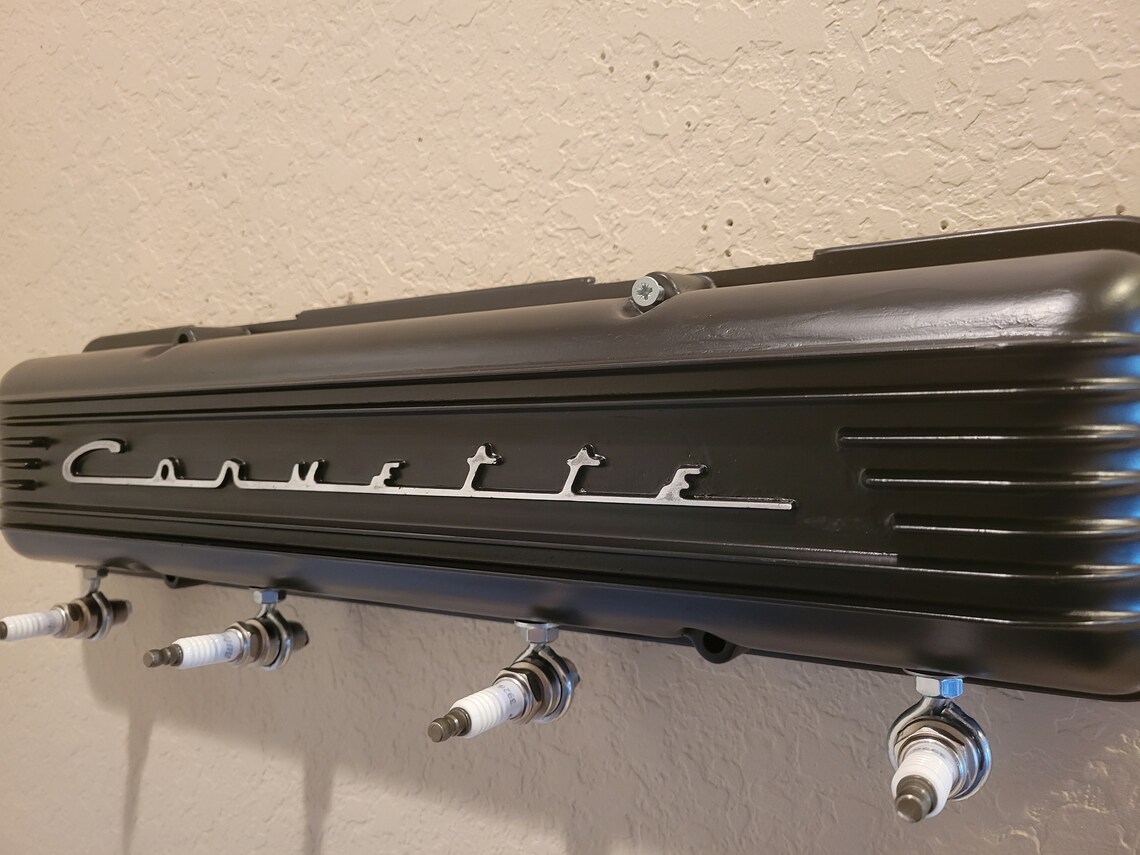 Vintage Corvette Script Valve Cover Rack Man Cave - Etsy