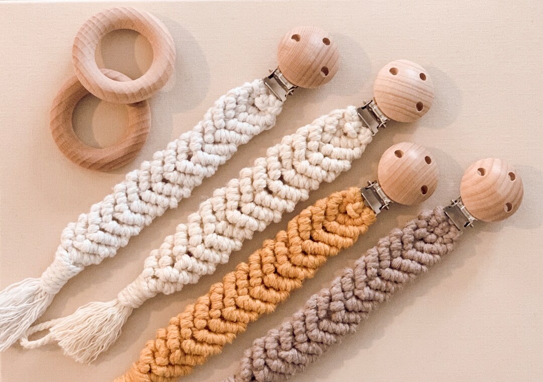 Macrame Dummy Clip, Organic Dummy Clip, Cotton Dummy Clip, Fabric Dummy ...