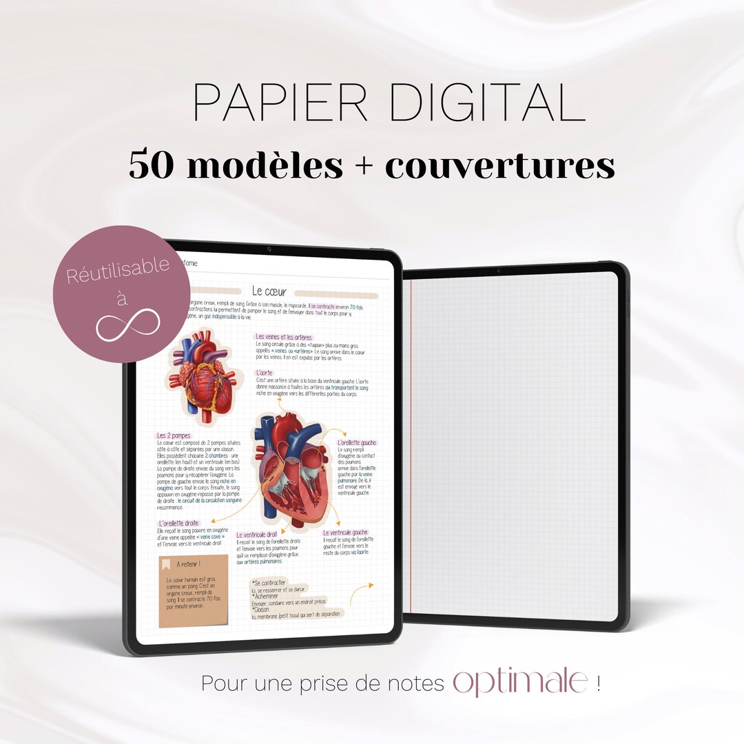 50 Blank Digital Paper Templates for iPad Note Taking Digital Note ...