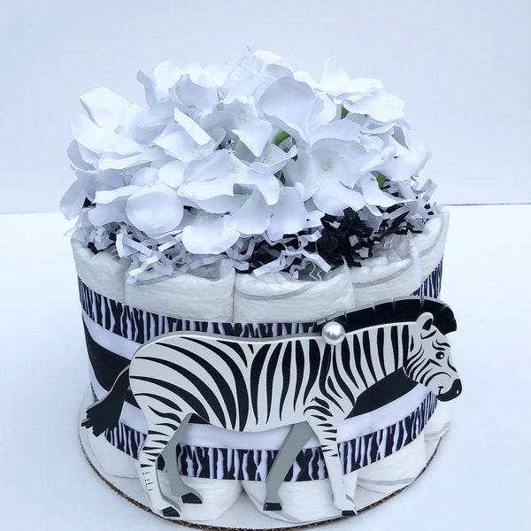 Zebra Diaper Cake - Etsy