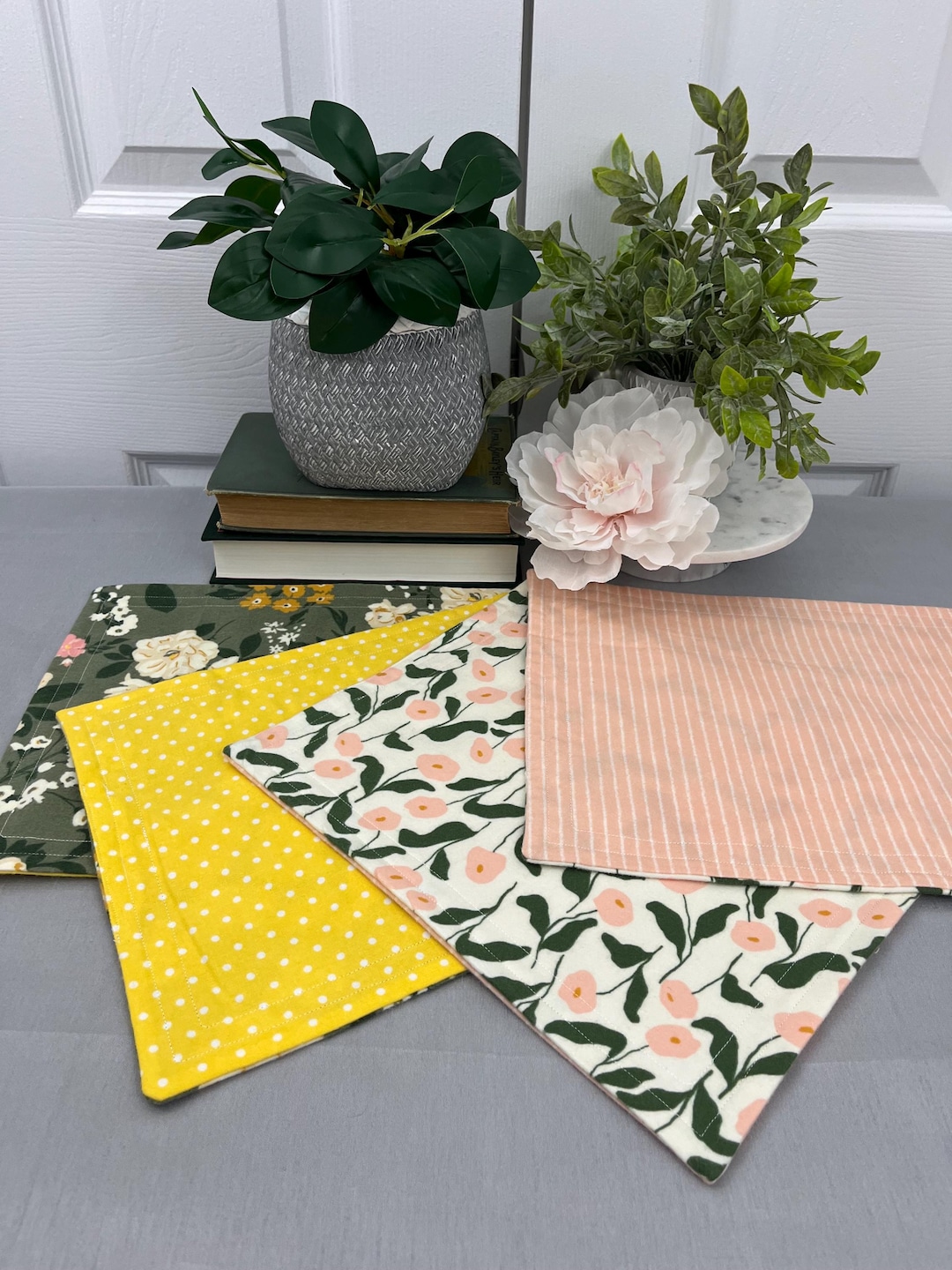 Floral Flannel Cleaning Cloths: Reusable Paper Towel Replacer, Eco ...