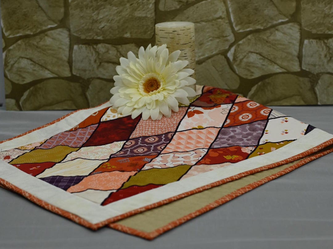 Table Runner. English Paper-pieced Home Decor. Table Topper. Multi ...