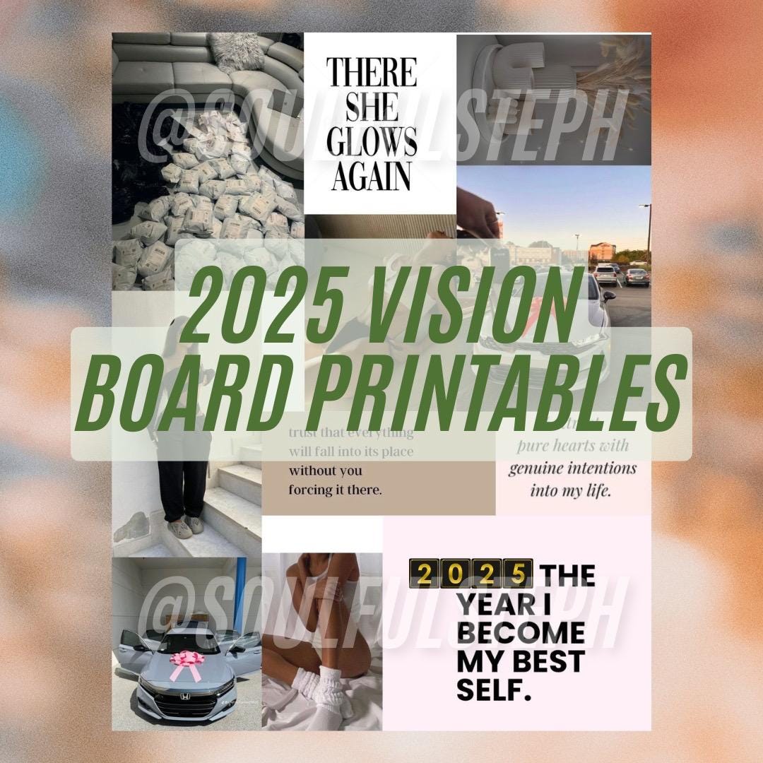 Tableros de visión imprimibles para 2025: 5 páginas, citas, viajes ...