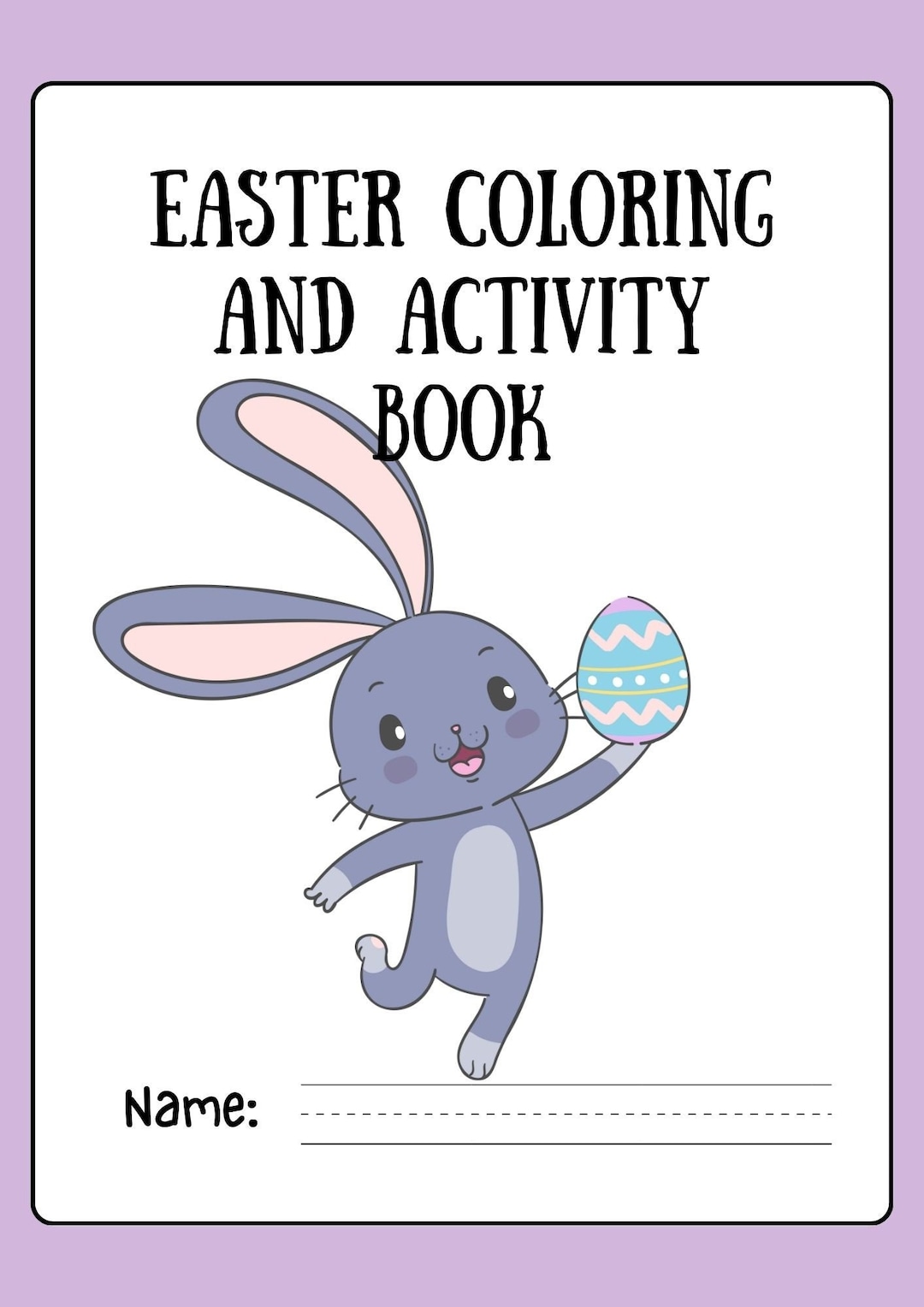 Easter Coloring and Activity Book, Printable Pages, Easter Bunny ...