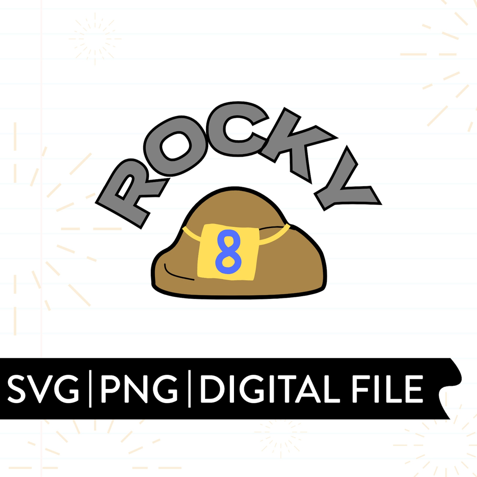 Rocky 8 SVG Spongebob Cricut Fun Svg Cricut Cut File - Etsy Singapore