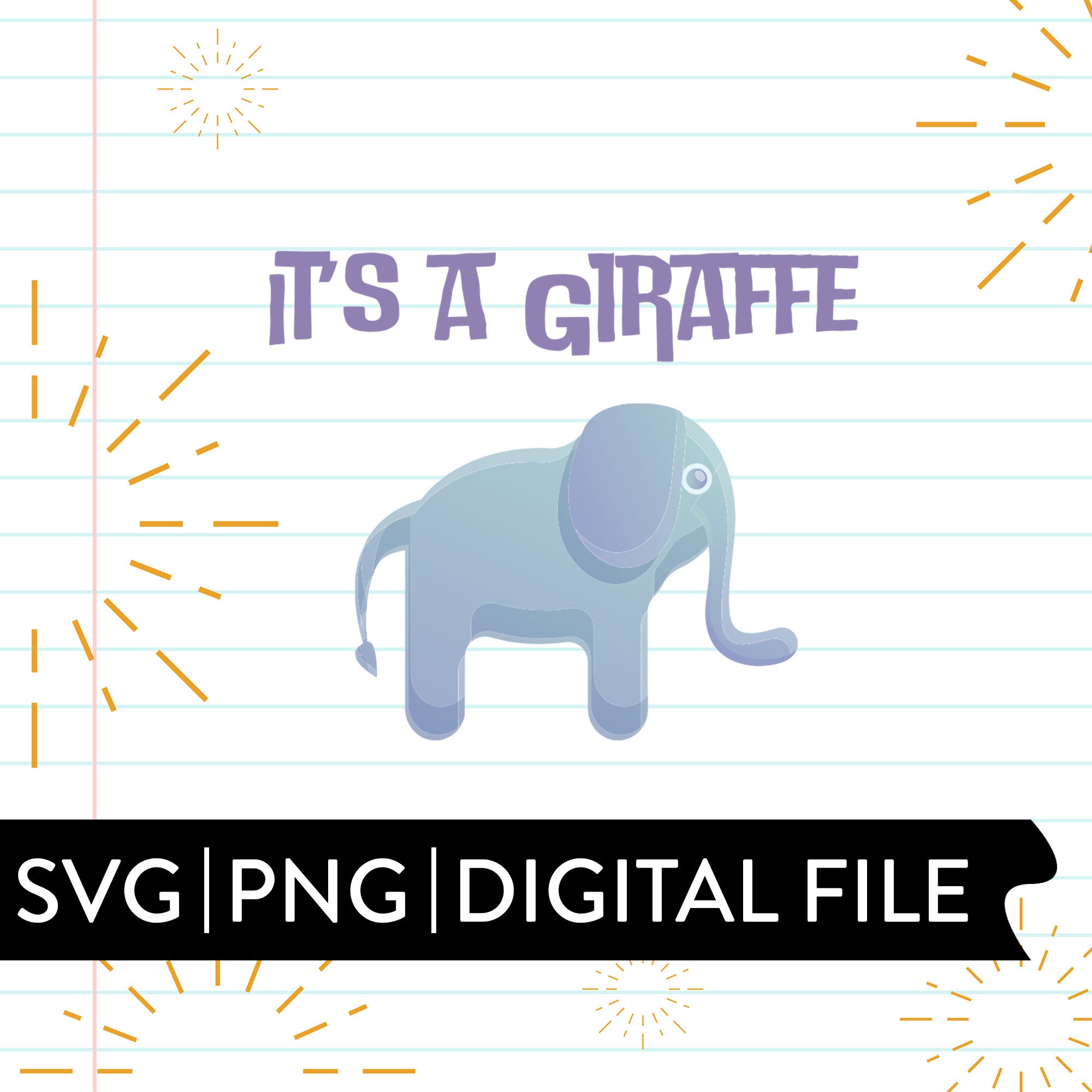 It's a Giraffe SVG, Spongebob Cricut, Fun Svg, Cricut Cut File ...