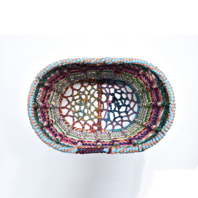 Recycled Handmade Magazine Holder, Upcycled Saris, Home Storage ...