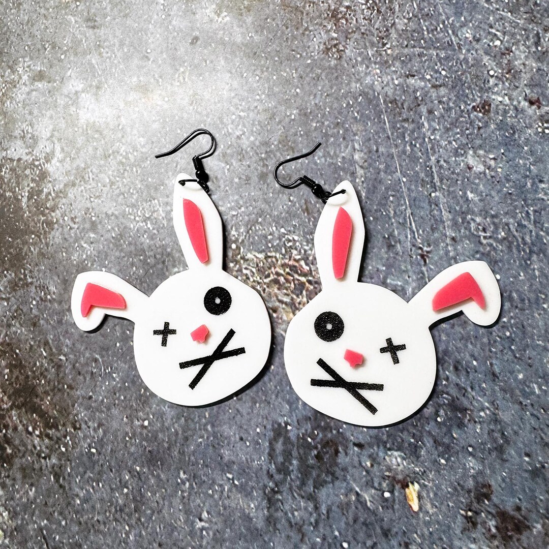 Tiny Tina BOOM BUNNY Borderlands Fan-art Earrings Clip-on or Dangle ...