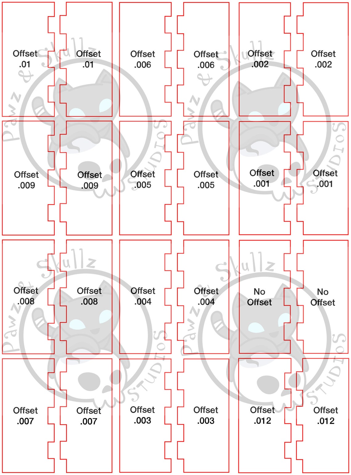 Kerf Test Cut File for Laser Cutters Glowforge - Etsy