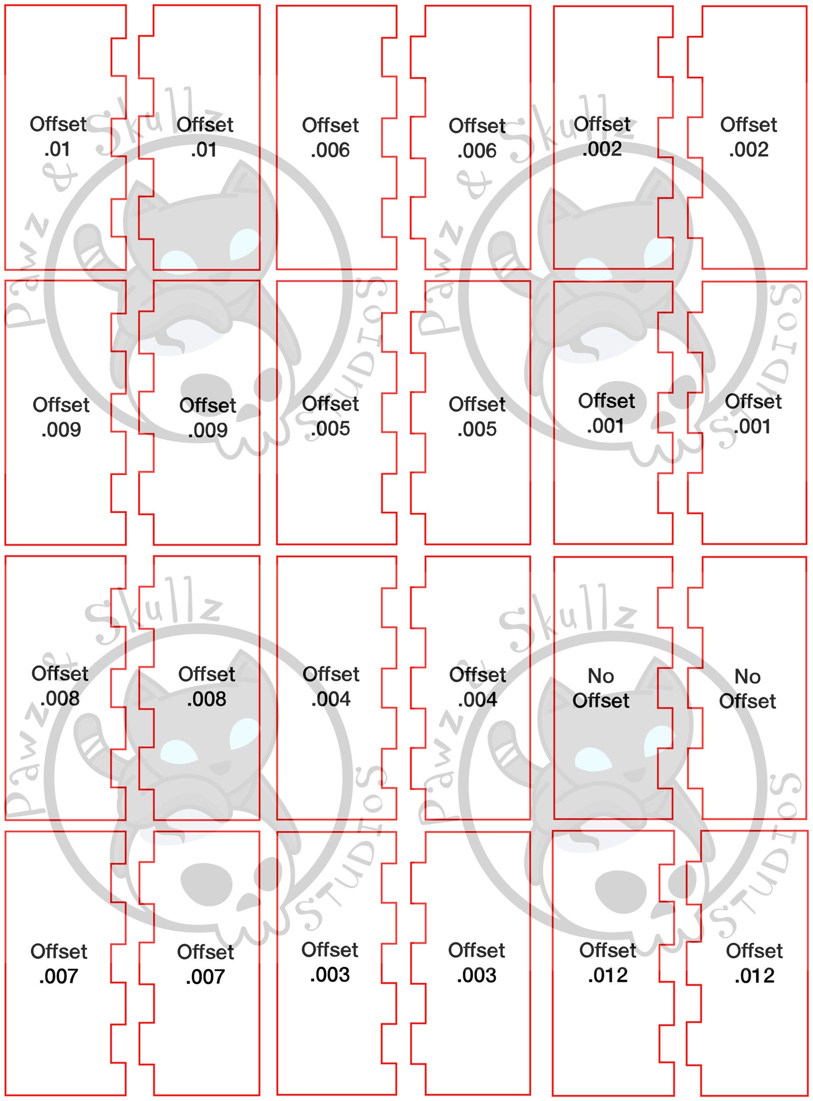 Kerf Test Cut File for Laser Cutters Glowforge - Etsy