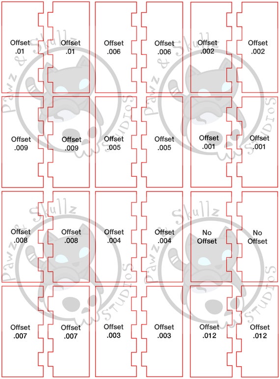Kerf Test Cut File for Laser Cutters Glowforge - Etsy