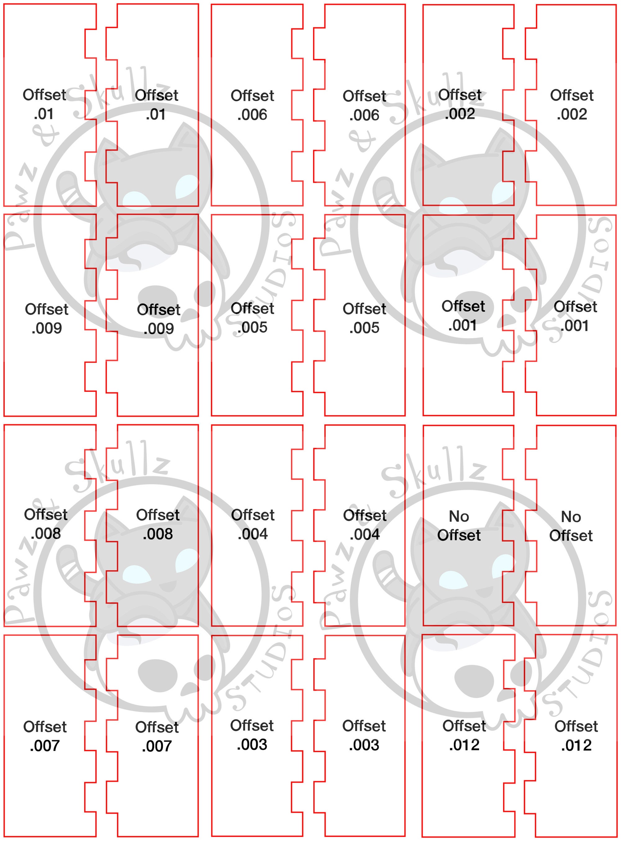 Kerf Test Cut File for Laser Cutters Glowforge - Etsy UK