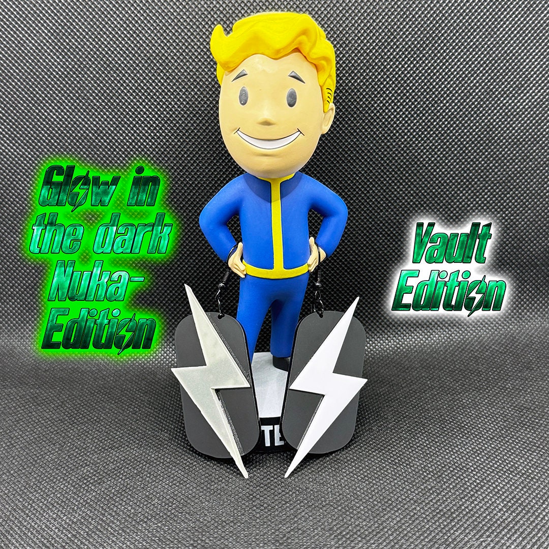 Fallout Inspired Logo Earrings GLOW in the DARK - Etsy