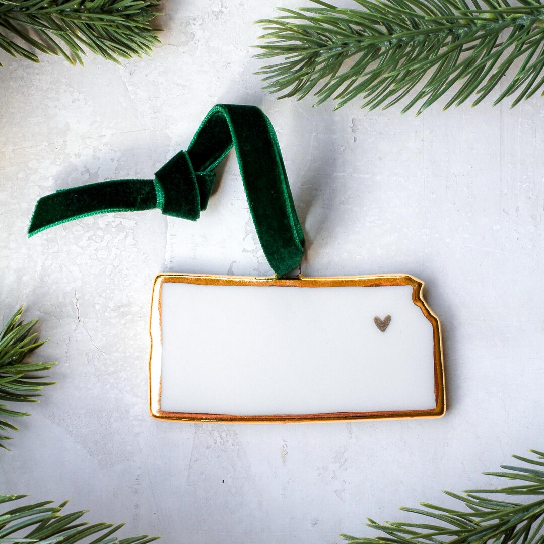 Kansas State Christmas Tree Ornament: State Keepsake W/ 22k Gold ...