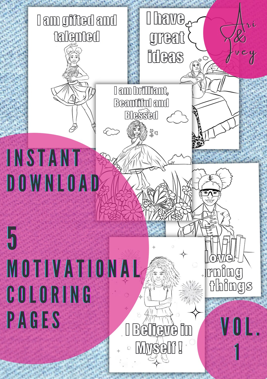 Printable Motivational Inspirational Growth Mindset Coloring Pages for ...