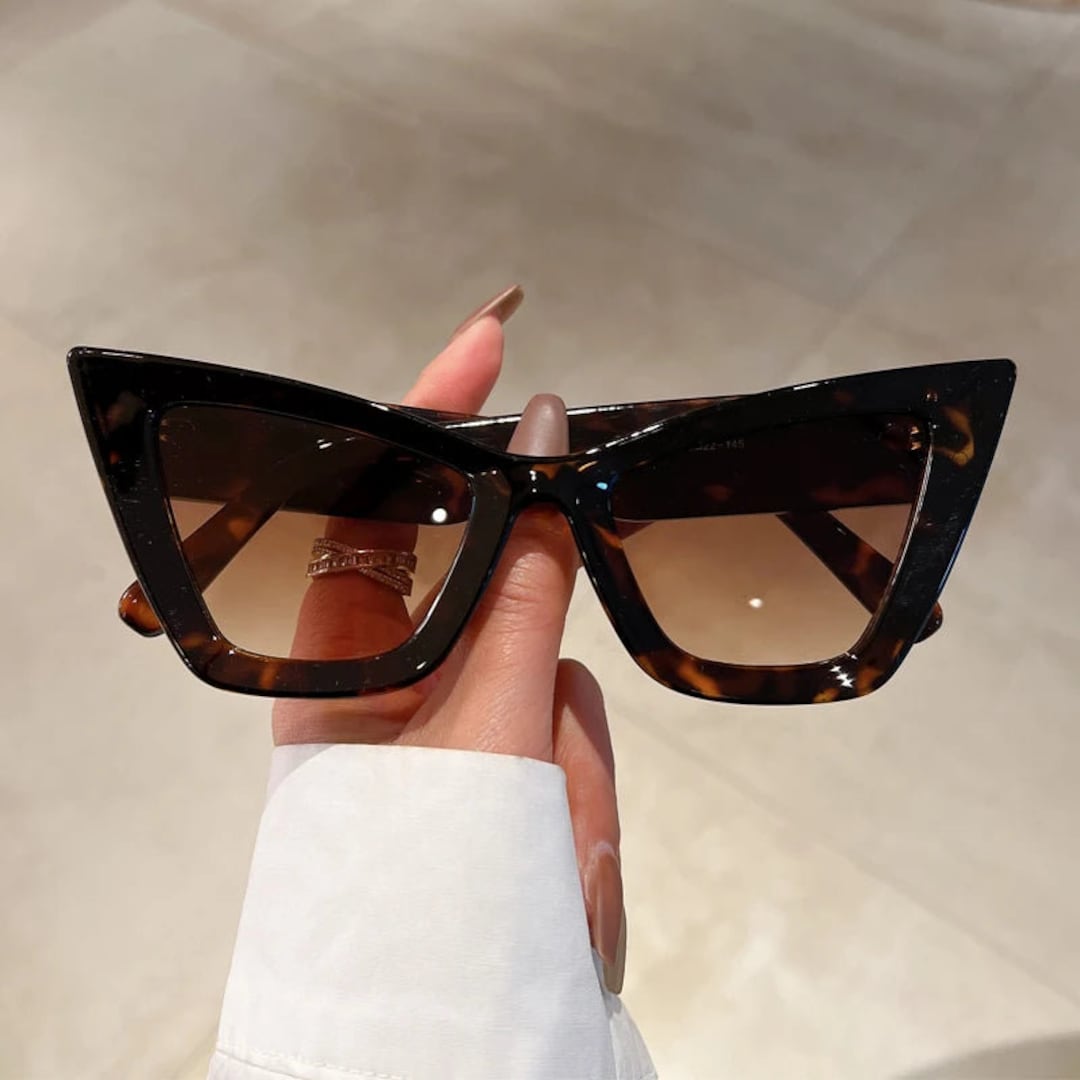 Vintage Cat Eye Sunglasses 2024 Fashion Oversized Butterfly Shape ...