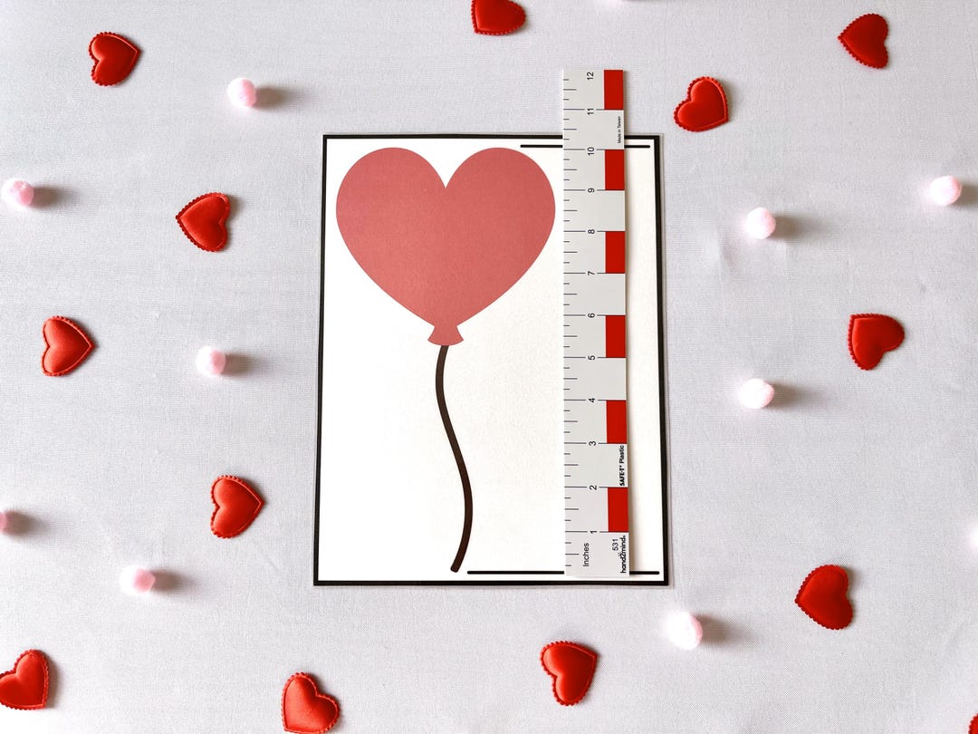 Valentine's Day Measuring Activity - Etsy