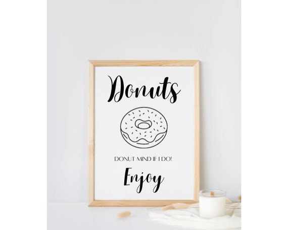 Donut Sign Wedding Sign, Donut Sign Wedding, Donut Decor Digital Donut ...