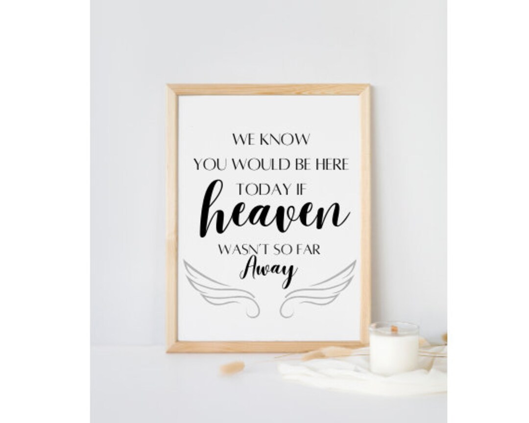 Memory Table Sign, Printable Memory Table Sign for Wedding, We Know You ...