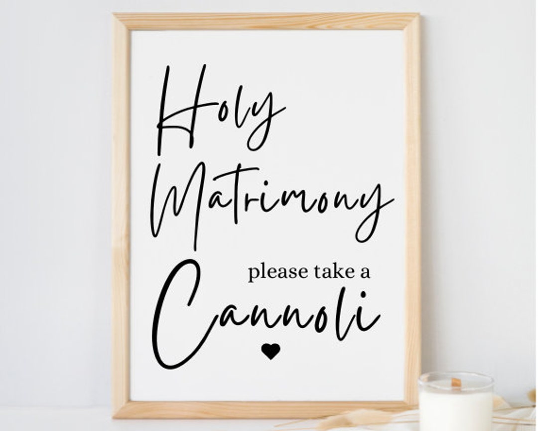 Cannoli Dessert Bar Sign for Wedding or Party, Unique Dessert Table ...