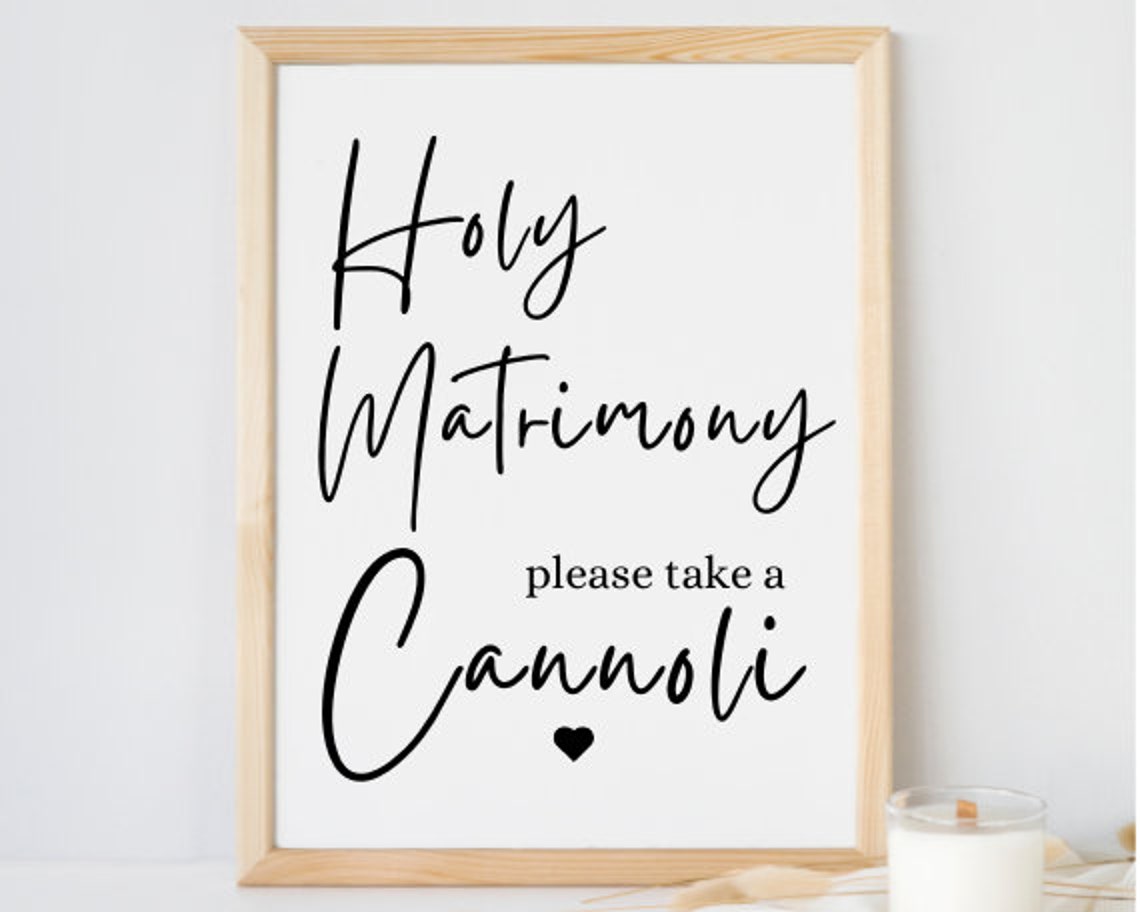 Cannoli Dessert Bar Sign for Wedding or Party, Unique Dessert Table ...