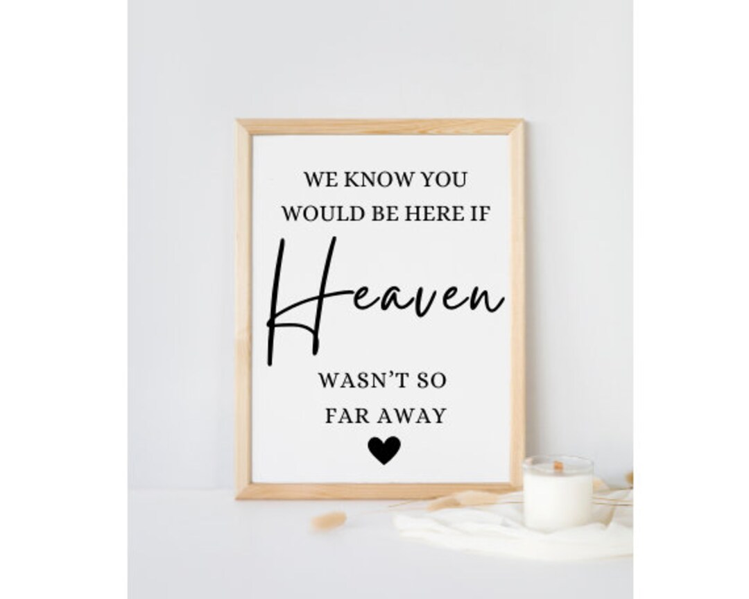 Memorial Table Sign, Wedding Decor (digital Download) - Etsy