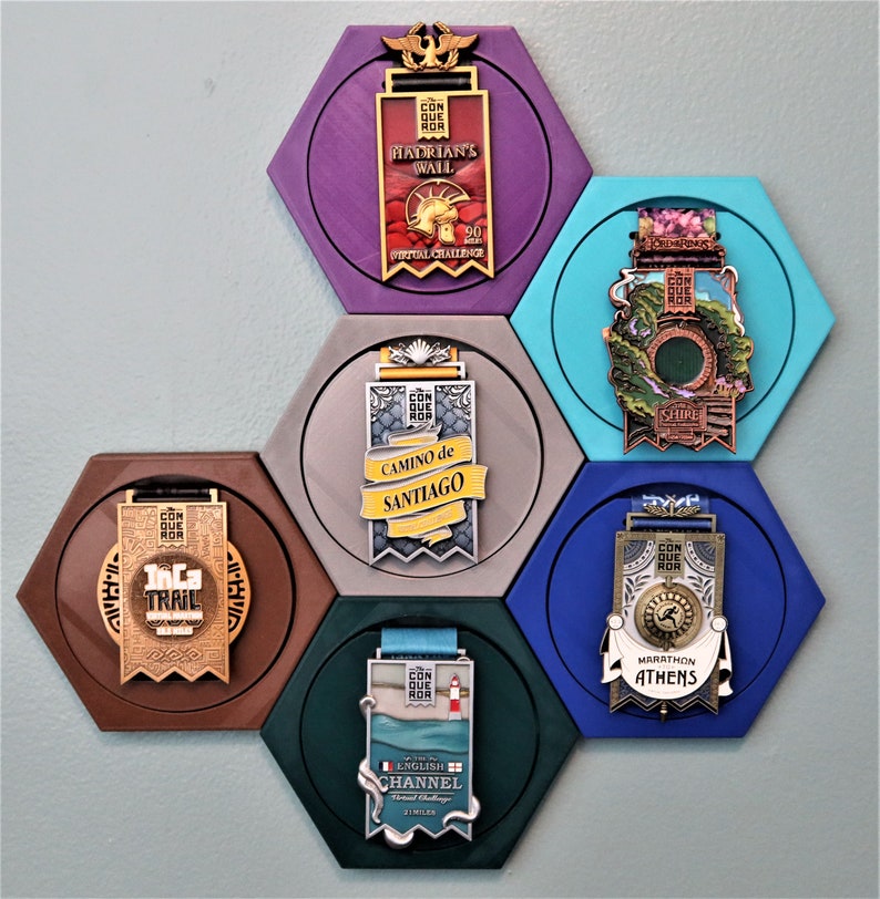 The Conqueror Virtual Challenge Finisher Medal Display Holder - Etsy Canada