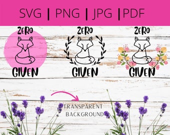 Zero Fox Given Svg | Etsy