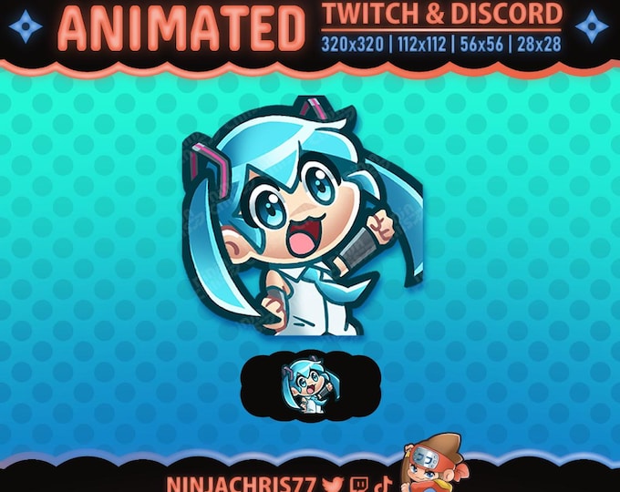 Dancing Miku | Animated Emote for Twitch & Discord - Etsy