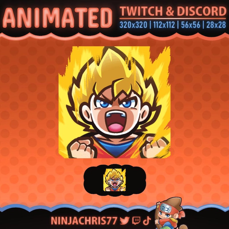 Goku Emotes for Twitch - Etsy
