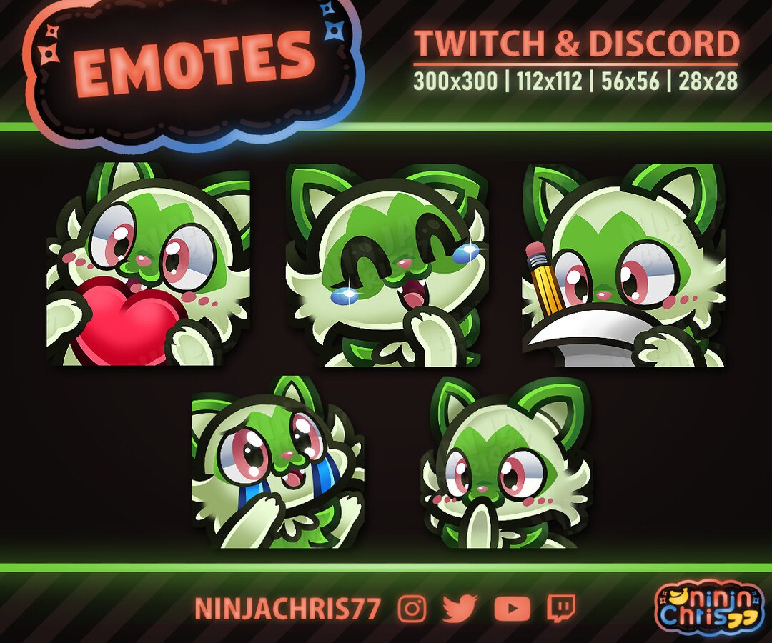 Twitch Emotes Sprigatito Cute Gen 9 Pokemon Emotes for - Etsy