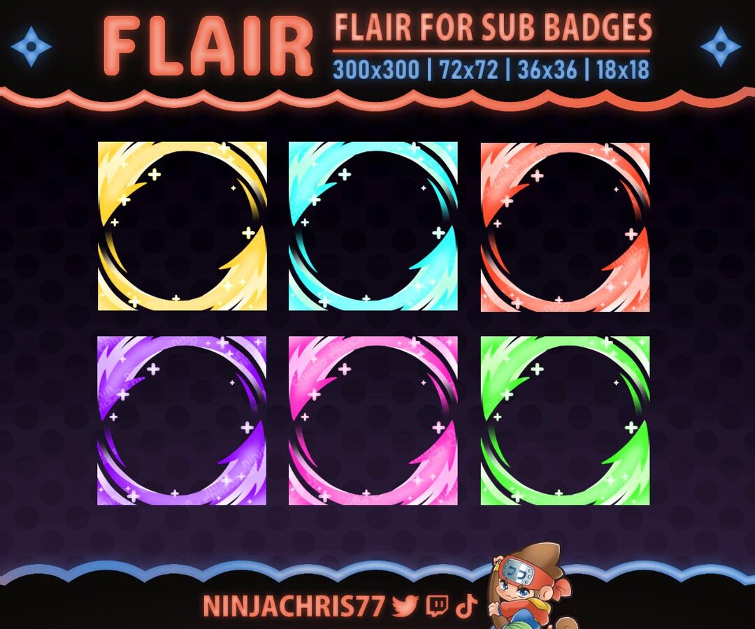 Magic Whirl Flair | for Your Tier 2 & 3 Subs | 6 Different Colors - Etsy