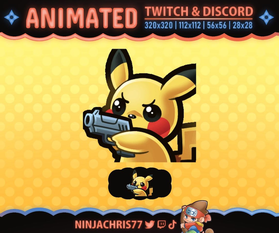 Pika Gun | Animated Emote for Twitch & Discord - Etsy