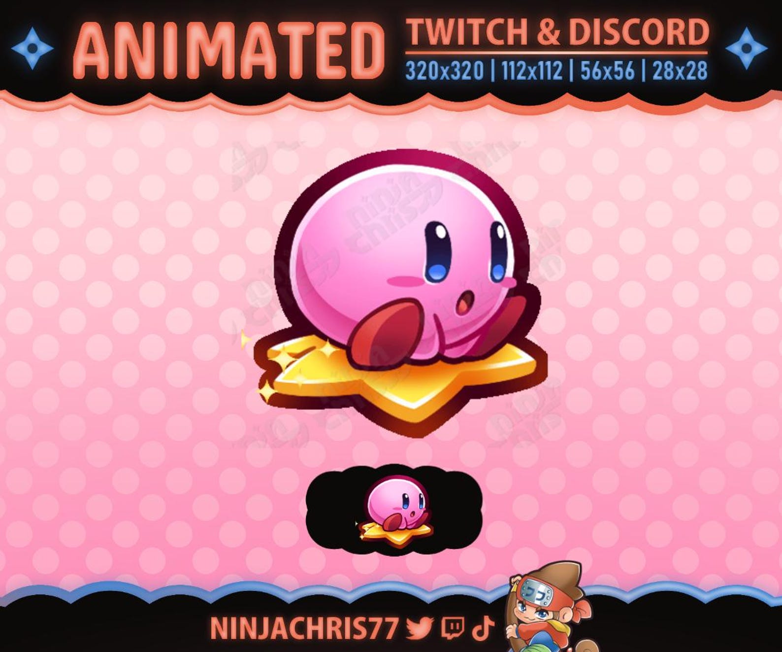 Kirby Star | Animated Emote for Twitch & Discord - Etsy