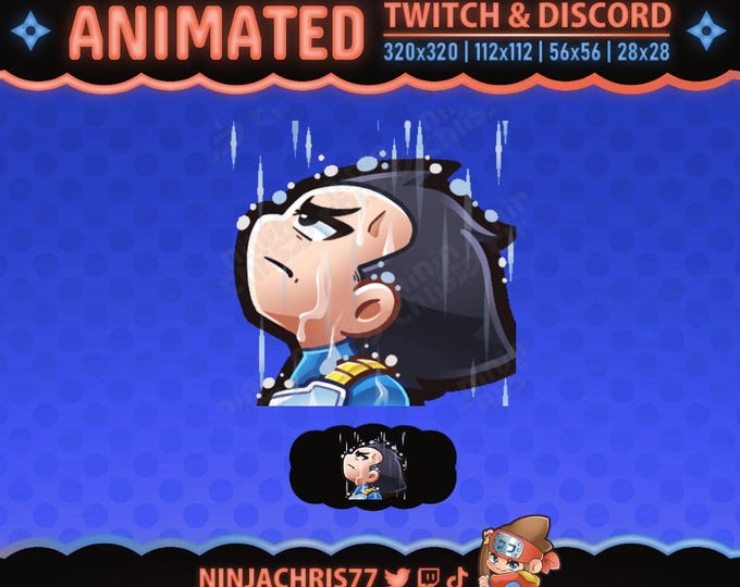 Rain/sad | Animated Emote for Twitch & Discord - Etsy