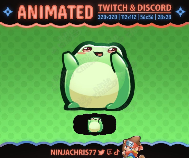 Froggy Roll | Animated Emote for Twitch & Discord - Etsy