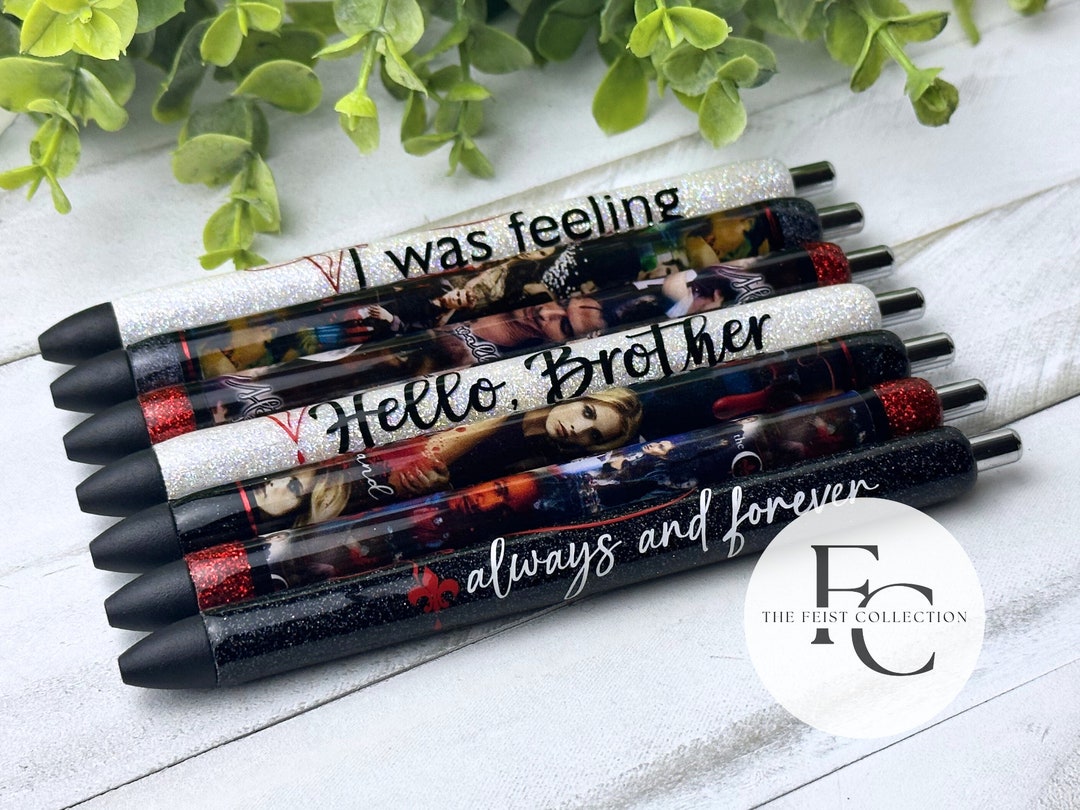 Vampire Diaries Glitter Pen, Mystic Falls, Damon and Stefan Salvatore ...