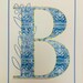 Delft Blue Monogram Letter B - Hand Finished With Gold and Silver ...