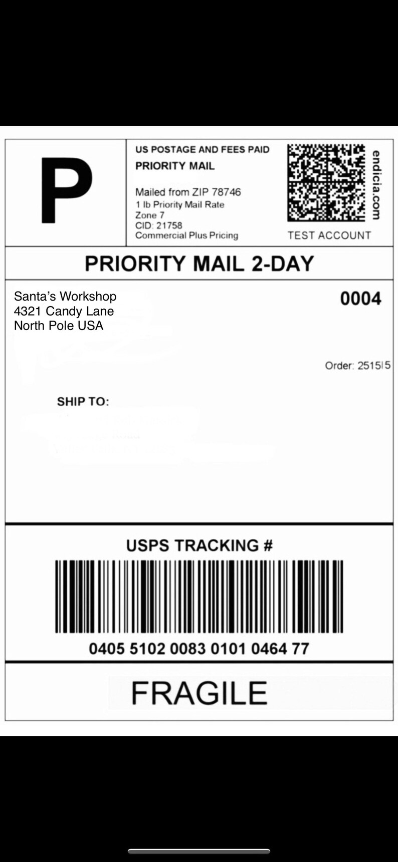 Fake Shipping Label for Gift Box - Etsy