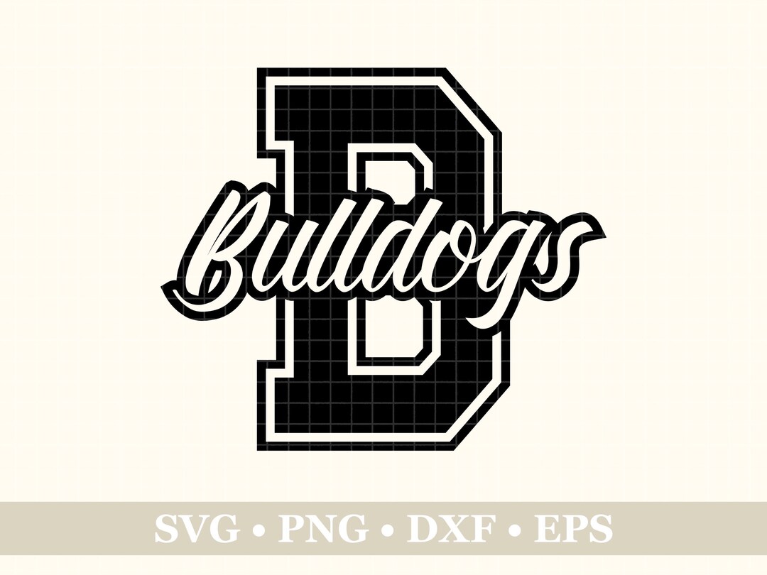 Bulldogs Mascot Varsity Letter Svg Png Eps Dxf, School Mascot, Team ...