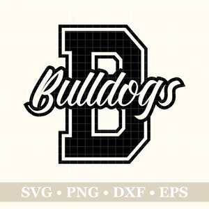 Bulldogs Mascot Varsity Letter Svg Png Eps Dxf, School Mascot, Team ...