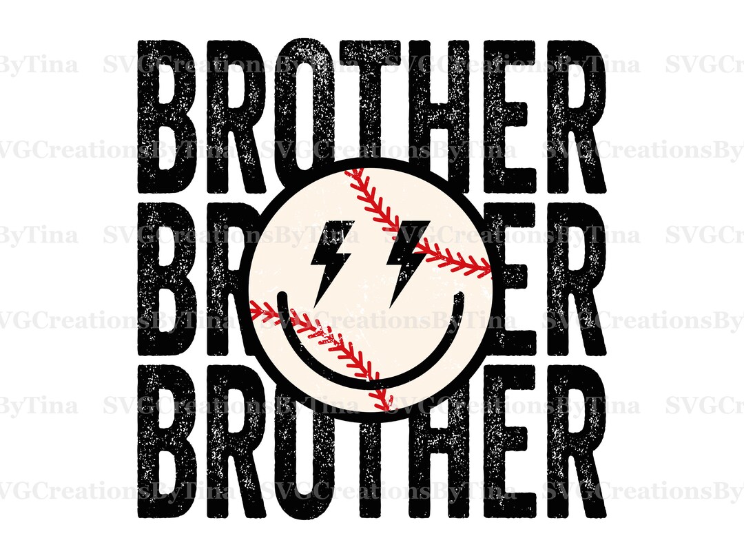Baseball Brother Distressed Retro PNG Sublimation File, Baseball Season ...