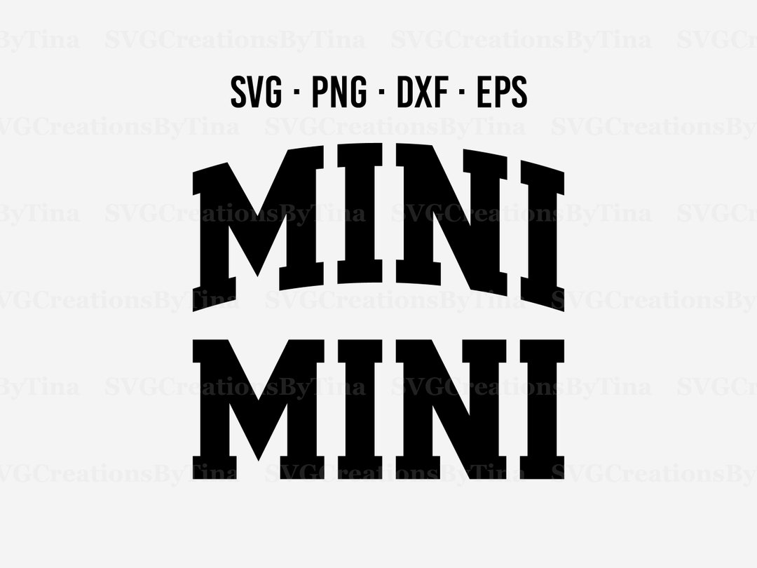 Mini Varsity Black Svg Png Dxf Eps, Mini Varsity Arched Svg, College ...