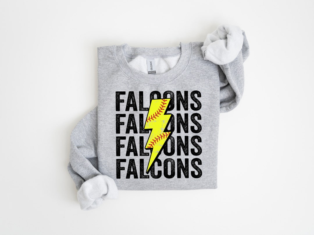 Falcons Softball Distressed Lightning Bolt PNG Sublimation File ...