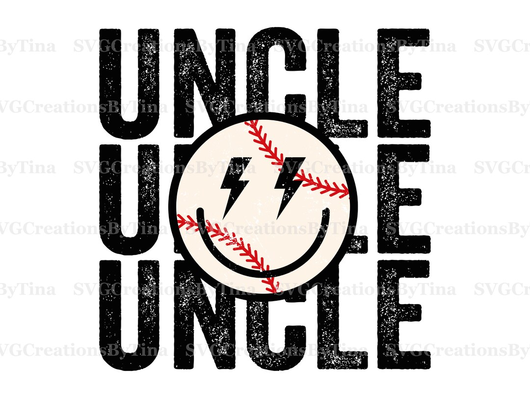 Baseball Uncle Distressed Retro PNG Sublimation File, Baseball Season ...