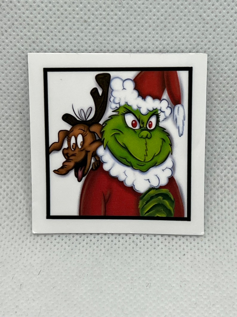 Grinch Sticker, Grinch and Max, Grinch, Christmas Sticker, Christmas ...