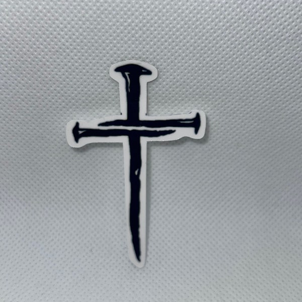 Cross Nail Decal - Etsy