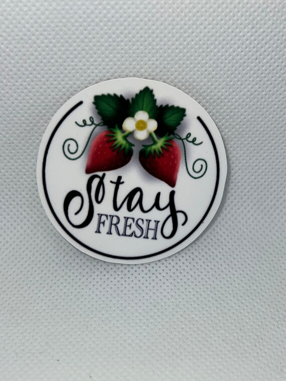 Strawberry Sticker Fruit Stickers Stay Fresh Vibe Sticker | Etsy